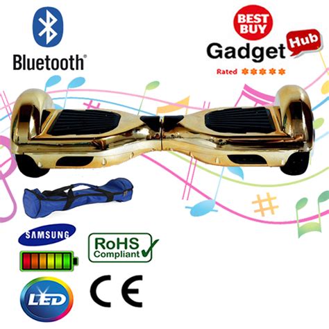 6 5 Gold Chrome Hoverboard With Bluetooth Uk Segboards