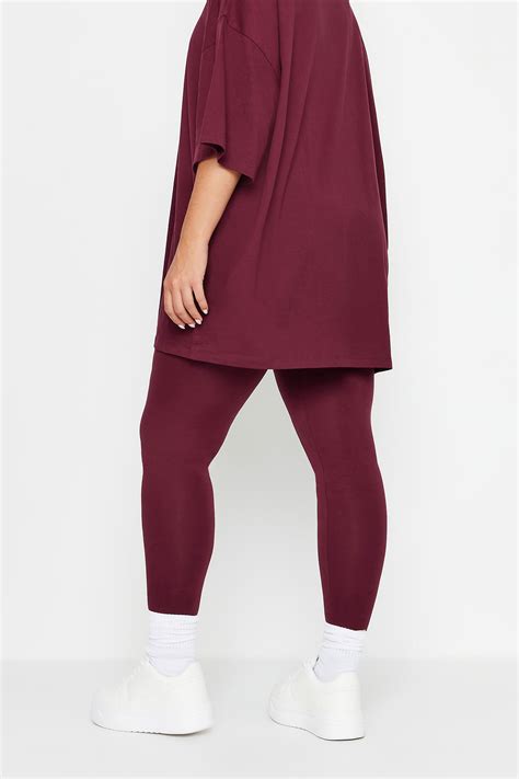 Yours Plus Size Burgundy Red Leggings Yours Clothing