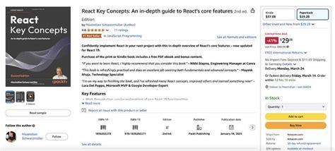 I Couldnt Be More Excited The 2nd Edition Of My Book React Key Concepts Is The 1 Bestseller