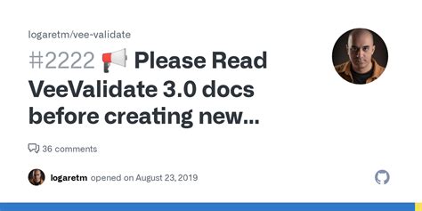 📢 Please Read Veevalidate 30 Docs Before Creating New Issues · Issue 2222 · Logaretmvee