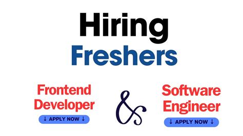 Hiring Freshers For Frontend Developer And Software Engineer Freshers