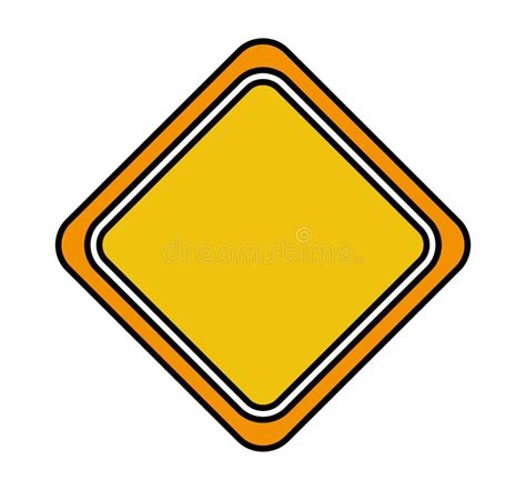 Icono De La Señal De Tráfico Del Diamante Ilustración Del Vector