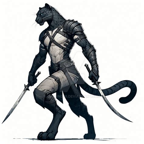 Black Leopard Male Anthro Character 6 By Dissunder On Deviantart