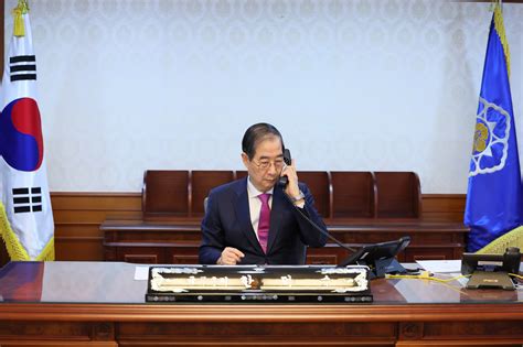 한덕수 권한대행 트럼프 미 대통령과 전화 통화 뉴스1