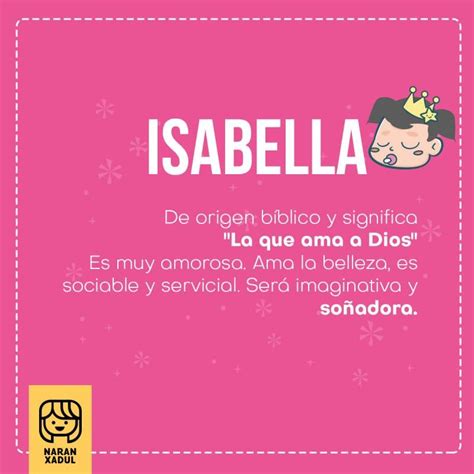 Significado Del Nombre Isabella Artofit