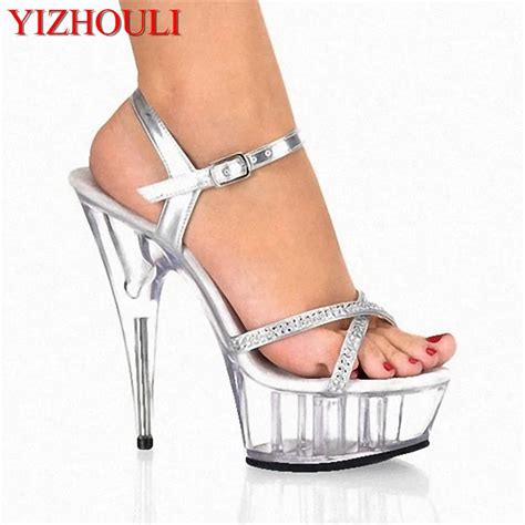 Newshiny New Stage Sandalsnightclub Performance Shoessex Shoes 15cm