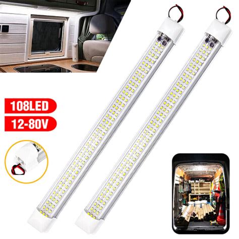 12V LED Lights Bar 108 LEDs 12V LED Strip Light For Campervan RV
