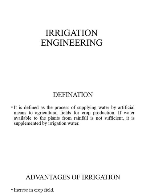 Irrigation Engineering Pdf Irrigation Flood