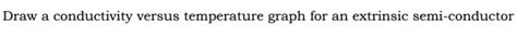 Solved Draw A Conductivity Versus Temperature Graph For An Extrinsic Semi Conductor