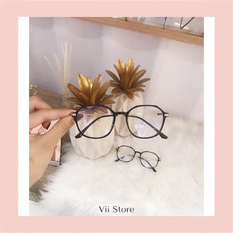 Korean Eyeglass Frames Plastic Mixed With Metal Slim Shopee