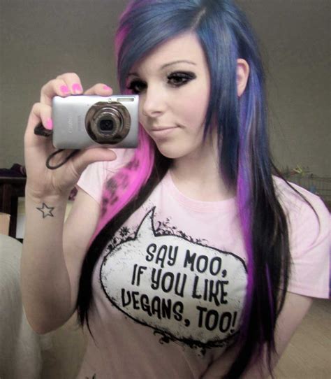 pretty emo girls with purple hair