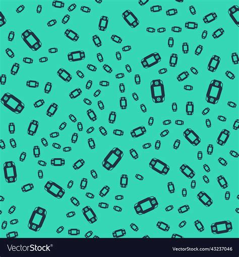 Black Portable Video Game Console Icon Isolated Vector Image