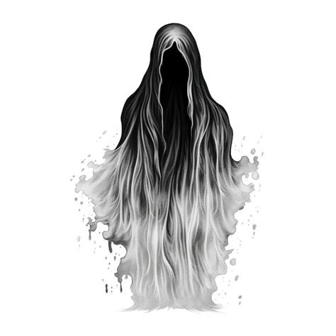 Spooky Flat Halloween Ghost Simple Elegance Premium Ai Generated Image