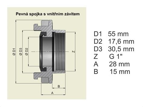 Spojka požární pevná D25 Al | eshop phhp.cz