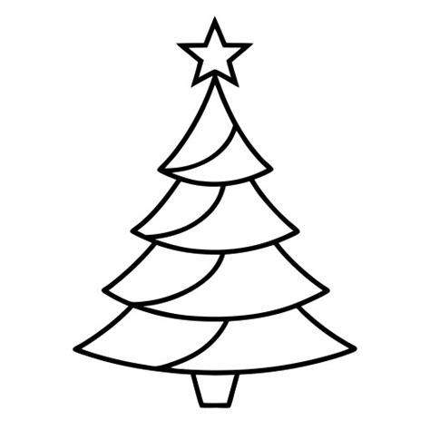 Minimalist Christmas Tree With Star Topper Vector Image