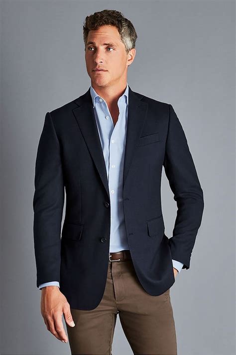 Buy Charles Tyrwhitt Blue Proper Blazer Classic Fit Jacket From The