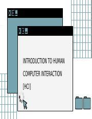 Introduction To Human Computer Interaction Understanding HCI Course Hero