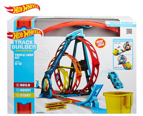 Hot Wheels Track Builder Unlimited Triple Loop Kit Playset Nz