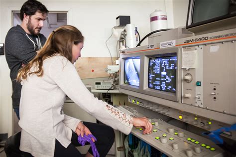 Electron Microscope Setup Outside Open
