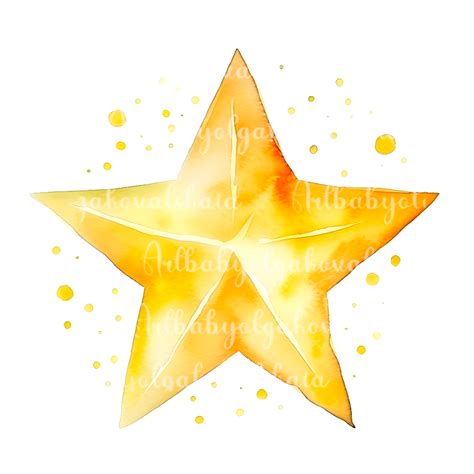 Star Clipart Watercolor Star Png Digital Download Etsy Australia
