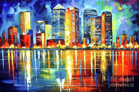 Canary Wharf Reflection Digital Art By Robert Deering Fine Art America