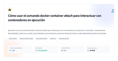 Cómo Usar El Comando Docker Container Attach Con Contenedores En Ejecución Guía Práctica Labex