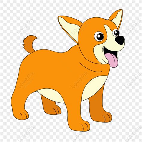 손으로 그린 만화 작은 노란 강아지 일러스트 클립 아트 꼬리 노랑 Png 일러스트 무료 다운로드 Lovepik