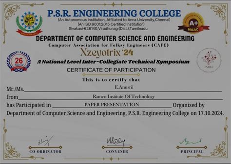 Technicalsymposium Xzeyotrix24 Paperpresentation Psrengineering