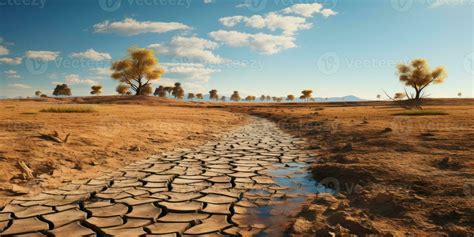 Drought Water And Ecology Problem Water Scarcity Generative AI
