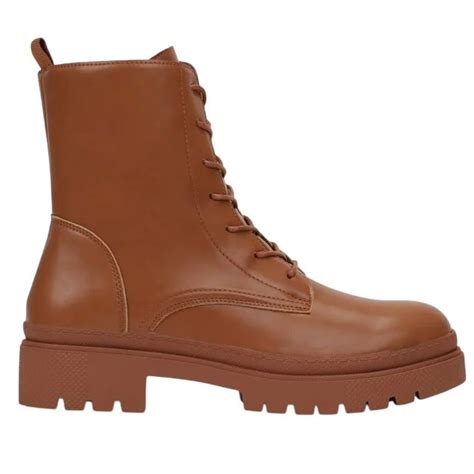 Botki Workery Damskie Skórzane Brązowe Simala Wysokie Modne Stylowe Na