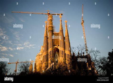 Leidenschaft Fassade Der La Sagrada Familia Basilika Von Antoni Gaudi