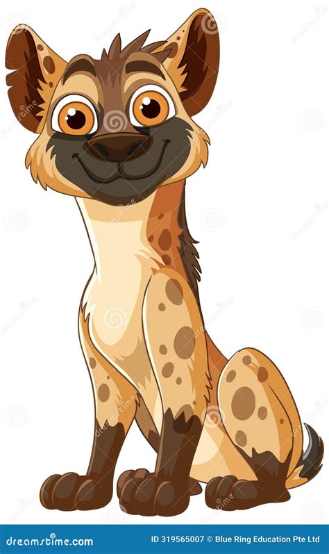 A Hyena With Big Eyes And Spots Vector Illustration