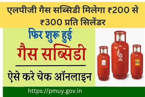 Lpg Gas Subsidy Check एलपीजी गैस सब्सिडी मिलेगी ₹200 से ₹300 प्रति