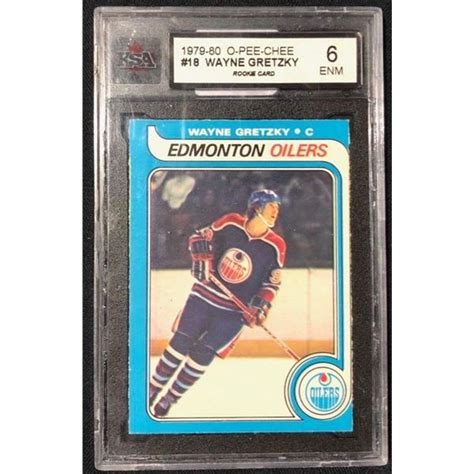 1979 0 Pee Chee 18 Wayne Gretzky Rookie Card Ksa Graded 6