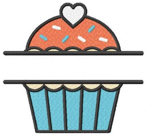 Cake Monogram Free Embroidery Design