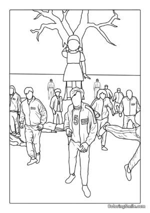 Squid Game Coloring Pages Printable Collection For Fans