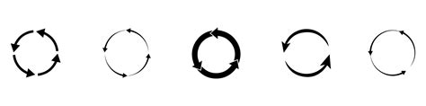 Premium Vector Circle Arrows Round Reload Or Repeat Icon Rotate Arrow