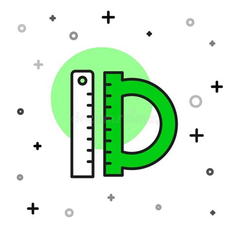 Filled Outline Protractor Grid For Measuring Degrees Icon Isolated On White Background Tilt