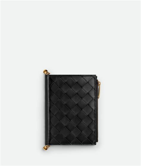 Bottega Veneta® Womens Solstice Medium Bi Fold Wallet In Black Shop