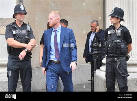 England Cricketer Ben Stokes Lunch Break Outside Bristol Crown Court Hi