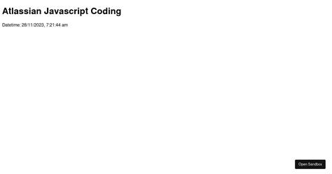Atlassian Js Coding Codesandbox