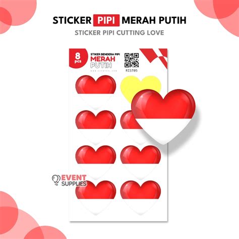 10 Pcs Sticker Pipi Bendera Merah Putih Sticker Hut Ri Kemerdekaan