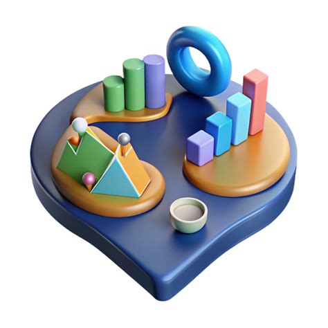 Abstract Data Visualization 3d Charts Graphs 54585160 Png