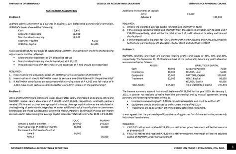 [afar][ex 03] partnership accounting warning tt undefined