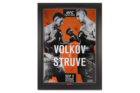 Ufc Fight Night Volkov Vs Struve Autographed Event Poster