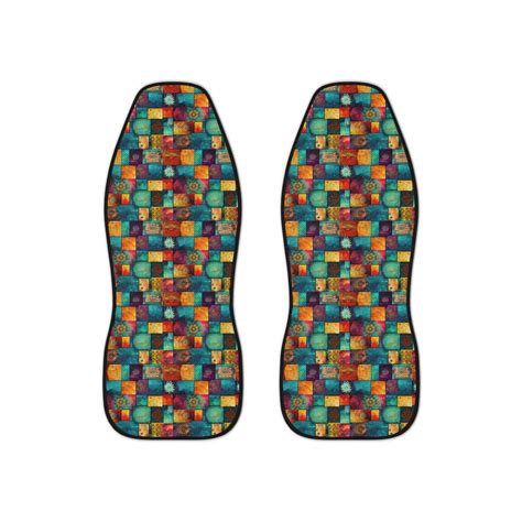 Patchwork Boho Hippie Car Seat Covers Car Accessory Retro Mod Car Decor