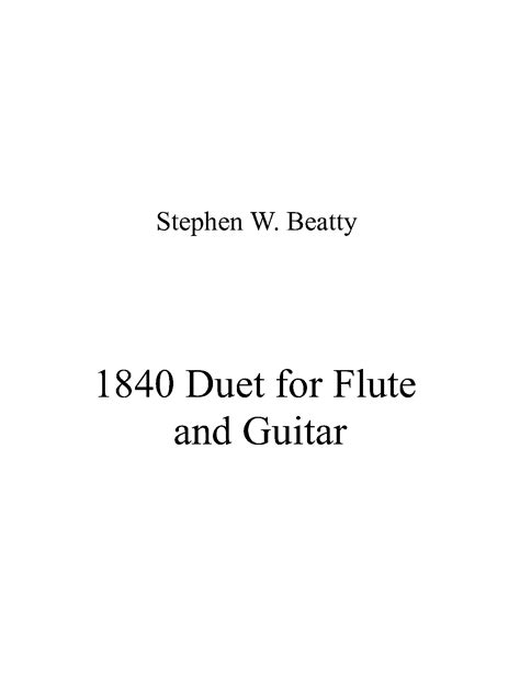 Duet For Flute And Guitar Op1840 Beatty Stephen W Imslp