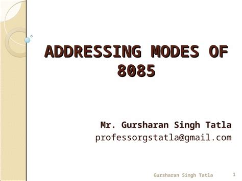 Ppt Addressing Modes Of 8085pps Dokumentips