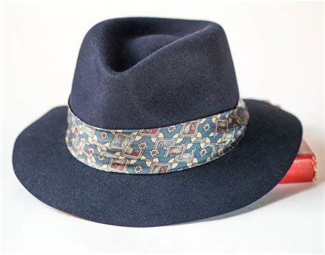 Dark Navy Unisex Fedora Hat Felt Fedora For Lady Small Etsy Felt