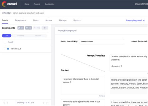 LLM Prompt Management Comet